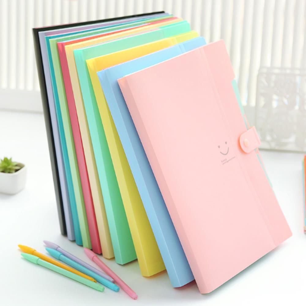 A4 Smile Waterproof File Folder 5 Layers Document Paper Storage