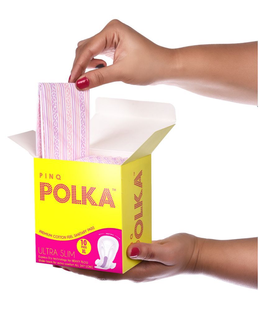 PINQ POLKA Premium Ultra Slim Regular + XL 20 Sanitary Pads Pack of 2 ...