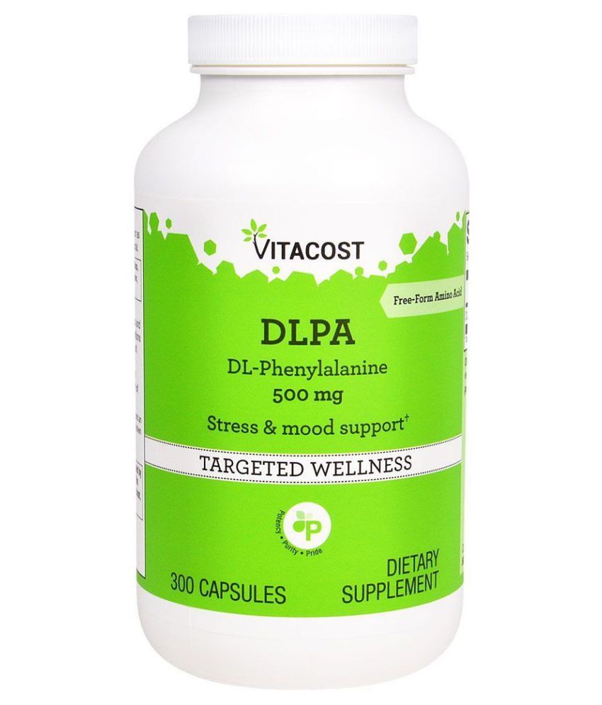 Vitacost DLPA DL-Phenylalanine 500 Mg 300 no.s Multivitamins Capsule ...