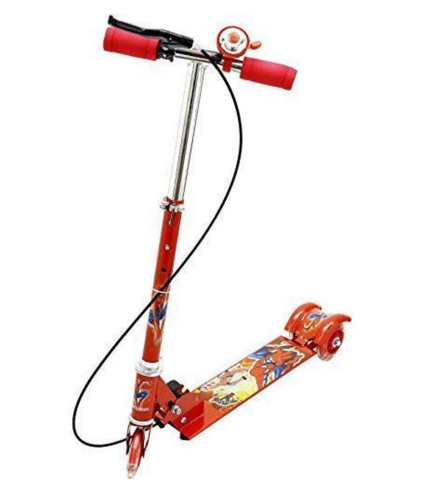 Fastdeal 3-Wheel Height Adjustable Folding Kick Kids Scooty Scooter Toy ...