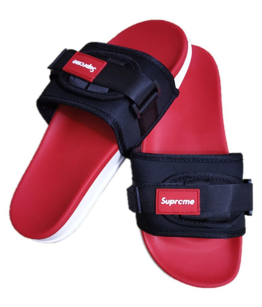 SUPREME SLIPPER Red Slide Flip flop Price in India- Buy SUPREME SLIPPER ...