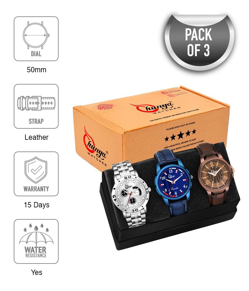 Alkhwatches Attractive Set of 3 Master piece Watches Combo for Boys And ...