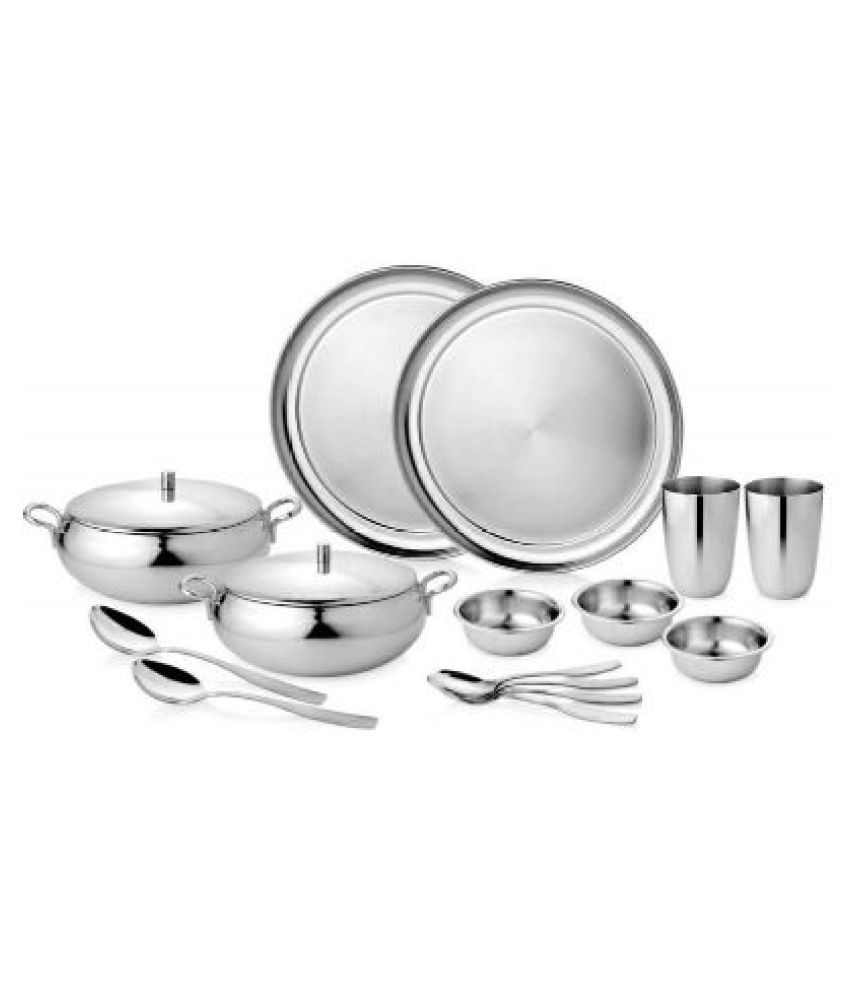 PNP Stainless Steel Dinner Set of 34 Pieces: Buy Online at Best Price ...