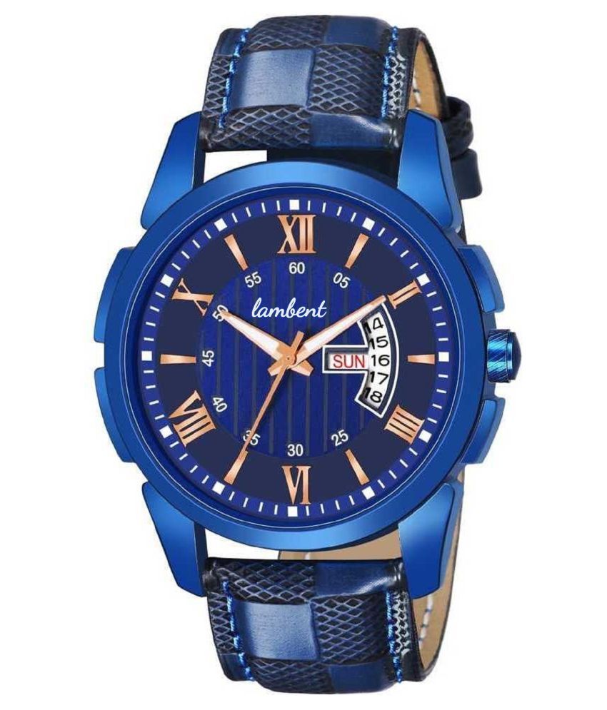 lambant blue patta dt006 Leather Analog Men's Watch - Buy lambant blue ...