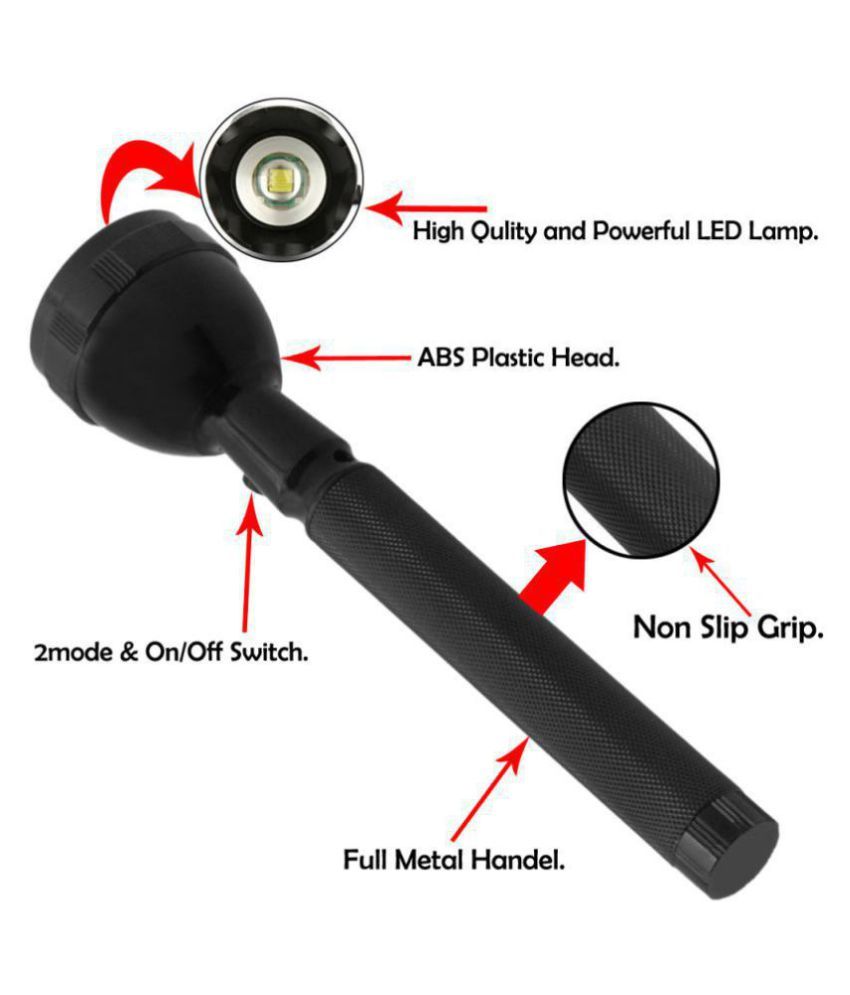 GLOBE SHOP 600M Range Long Beam 2 Mode Waterproof Chargeable LED 2W ...