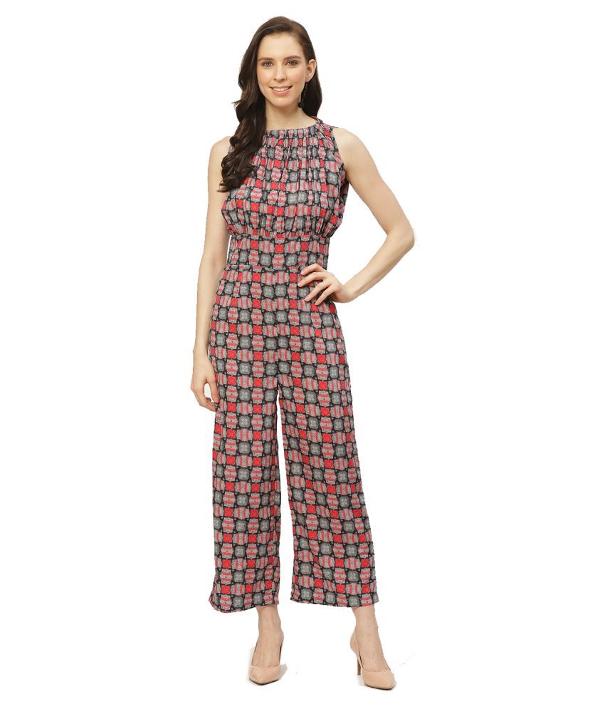 Cottinfab Multi Color Poly Viscose Jumpsuit Buy Cottinfab Multi Color