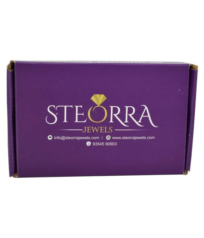 Steorra Jewels Party Wear Black & Red Floral Earings - Buy Steorra ...