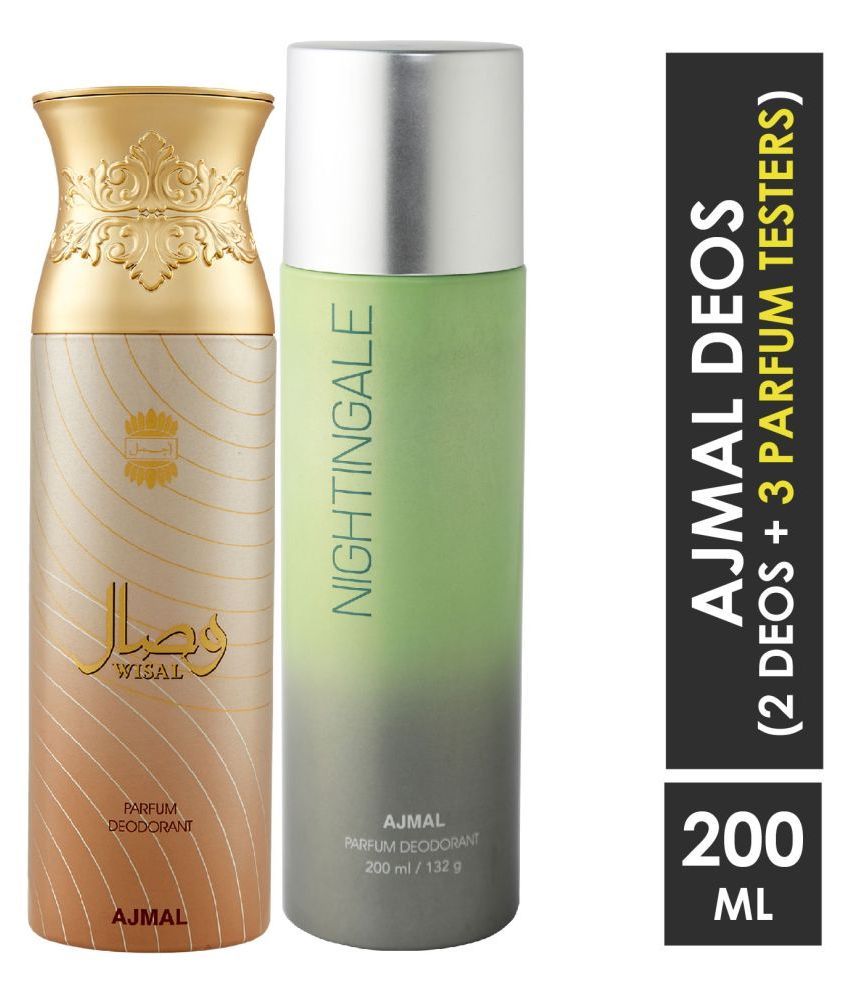 Ajmal Wisal and Nightingale & Women Deo each 200ML Combo pack of 2 ...