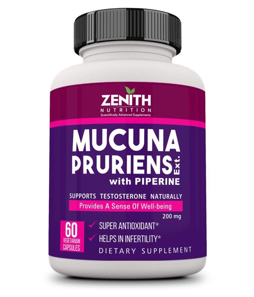 Zenith Nutrition Mucuna Pruriens Plus 200mg | 60 no.s Vitamins Capsule ...