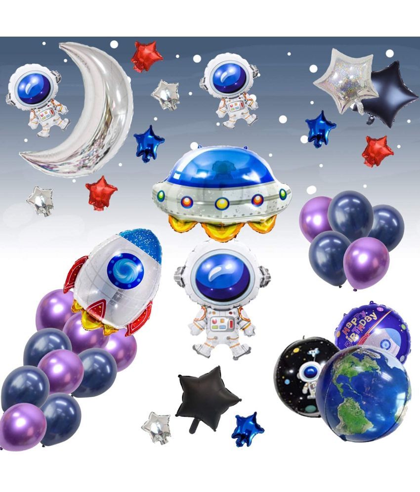 Party Propz Space Theme Birthday Decoration -36Pcs Kit- Space Theme ...