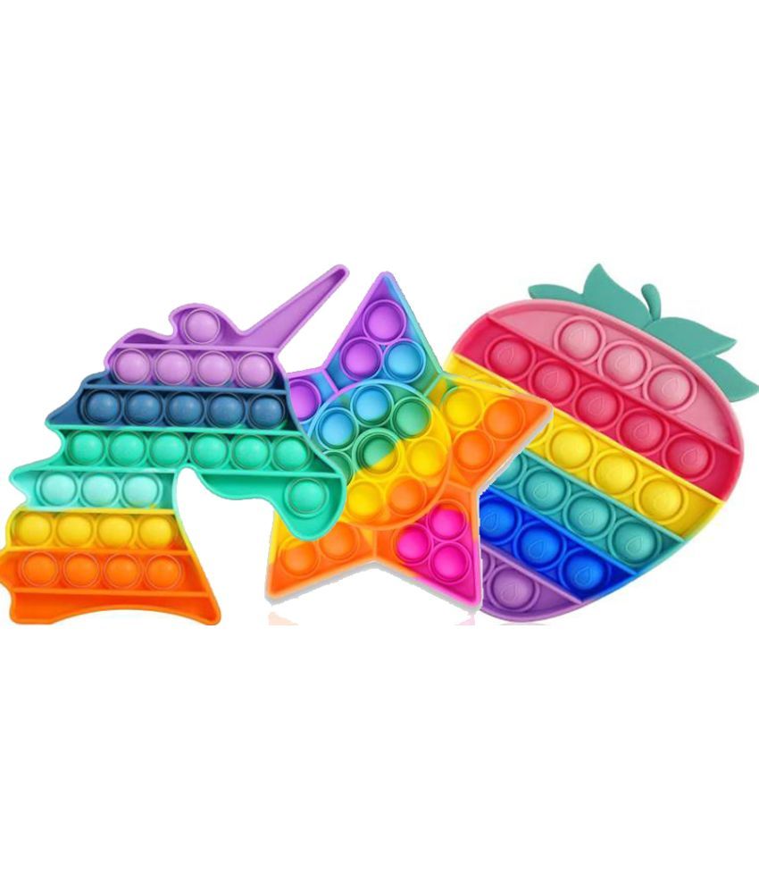 strawberry popit & pop it star & pop it horse popit 3 popit combo pack ...