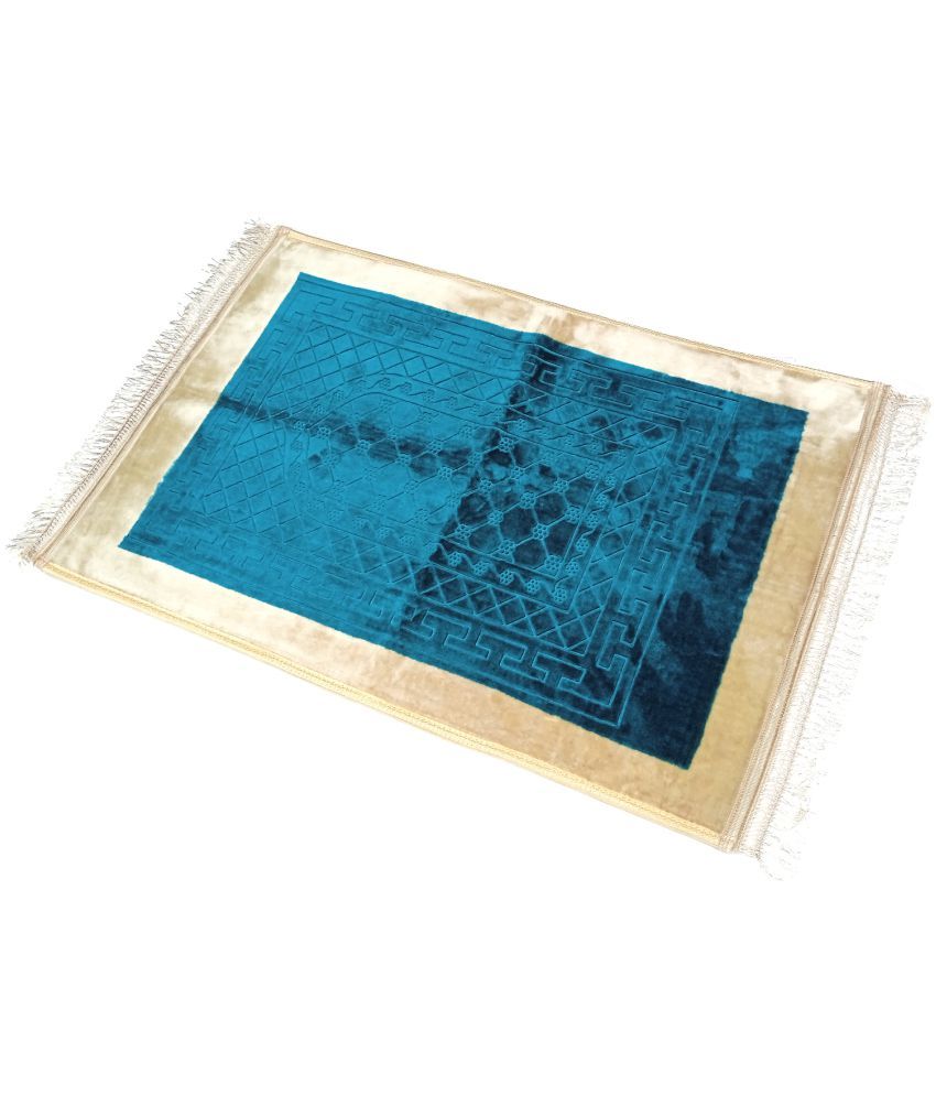 ALRAZA Blue Single Velvet Prayer Mat ( 120 X 80 cm ) - Buy ALRAZA Blue ...