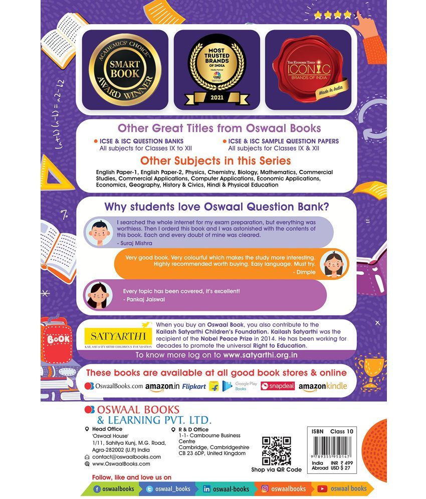 Oswaal ICSE Question Bank Class 10 Chemistry Book (For 2023 Exam): Buy ... Oswaal ICSE Question Bank Class 10 Chemistry Book (For 2023 Exam): Buy ...